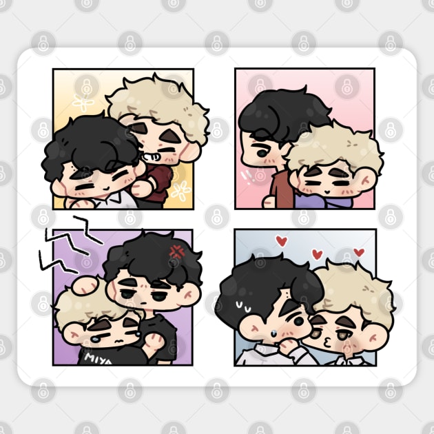 Sakusa Kiyoomi And Atsumu Miya Moments~ Haikyuu Sticker Teepublic